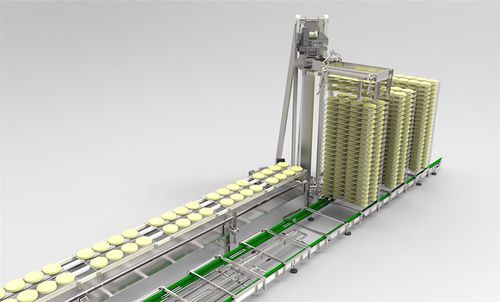 Stacking stacking-unstacking machine - Alpma Alpenland Maschinenbau - cheese / automatic