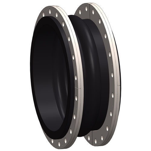 Rubber pipe expansion joint - Type F - DILATOFLEX - round / flange
