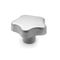 Star knob - GN 5334.4 - Otto Ganter GmbH & Co. KG - threaded / stainless steel / with stud