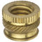 Threaded insert - series 14 - SPIROL - knurled / metal / round