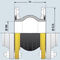 Rubber pipe expansion joint - Type K - DILATOFLEX - round / flange