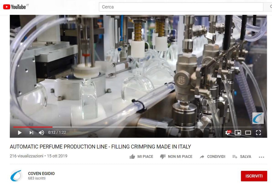 AUTOMATIC PERFUME PRODUCTION LINE - Via Mario Chiri, 27100 Pavia PV ...