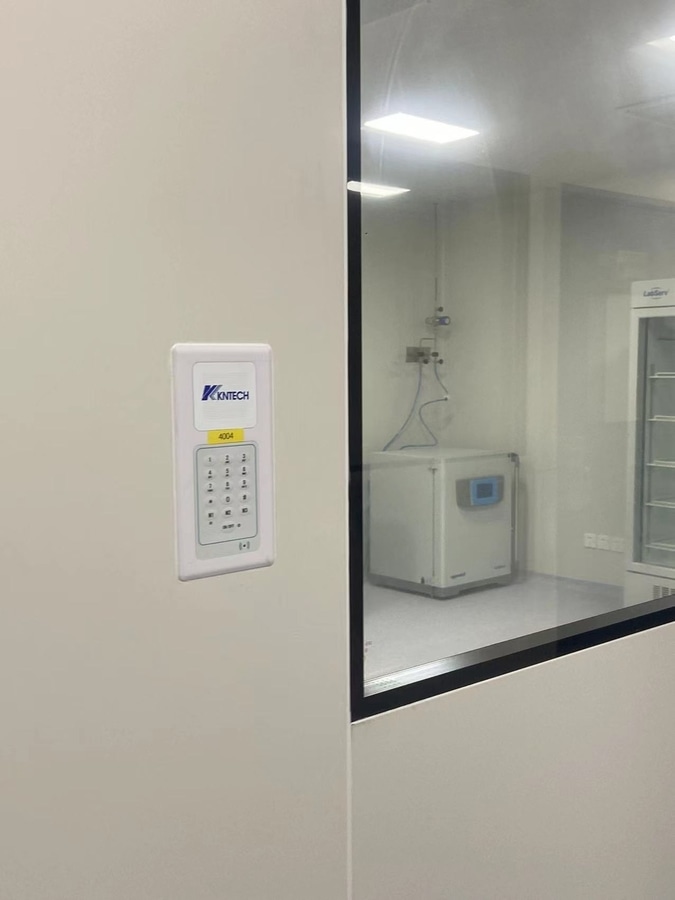 Hands-free Cleanroom Intercom KNZD-63 Installed in the Pharmaceutical ...