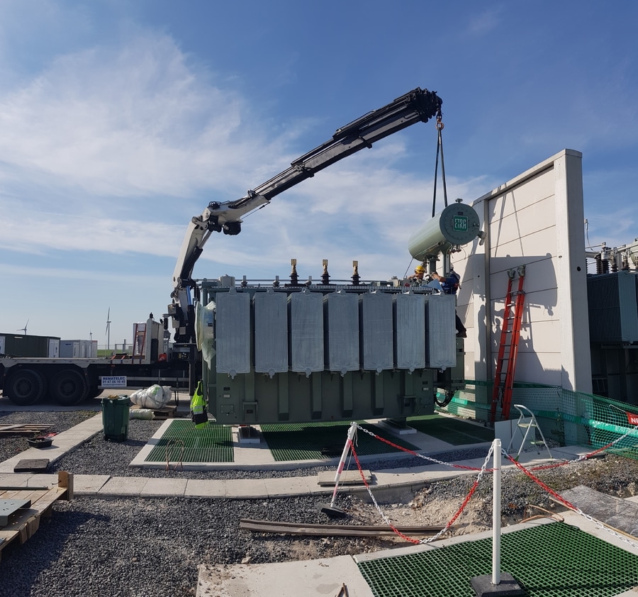 Installation of an 63KV 40MVA ONAN/ONAF oil-filled power transformer ...