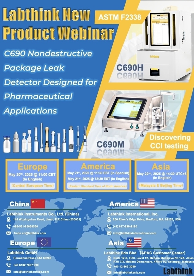Labthink New Product Webinar for the C690 Non-destructive Package Leak ...