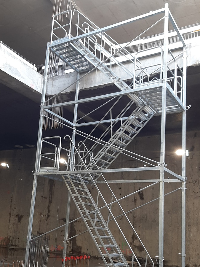 Temporary access stairs for construction sites - United Kingdom - TLC
