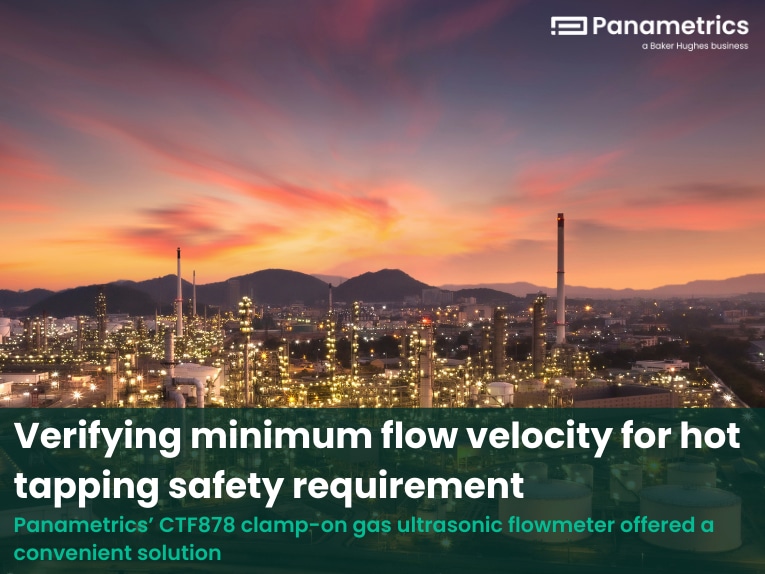 Verifying minimum flow velocity for hot tapping safety requirement ...