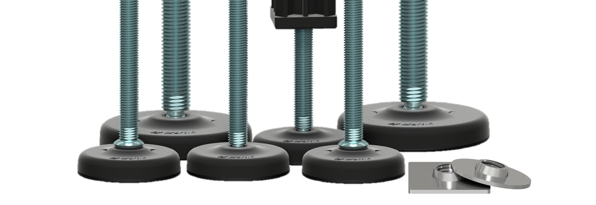 Conveyor components: leveling feet, welding plates and plug by Martin ...