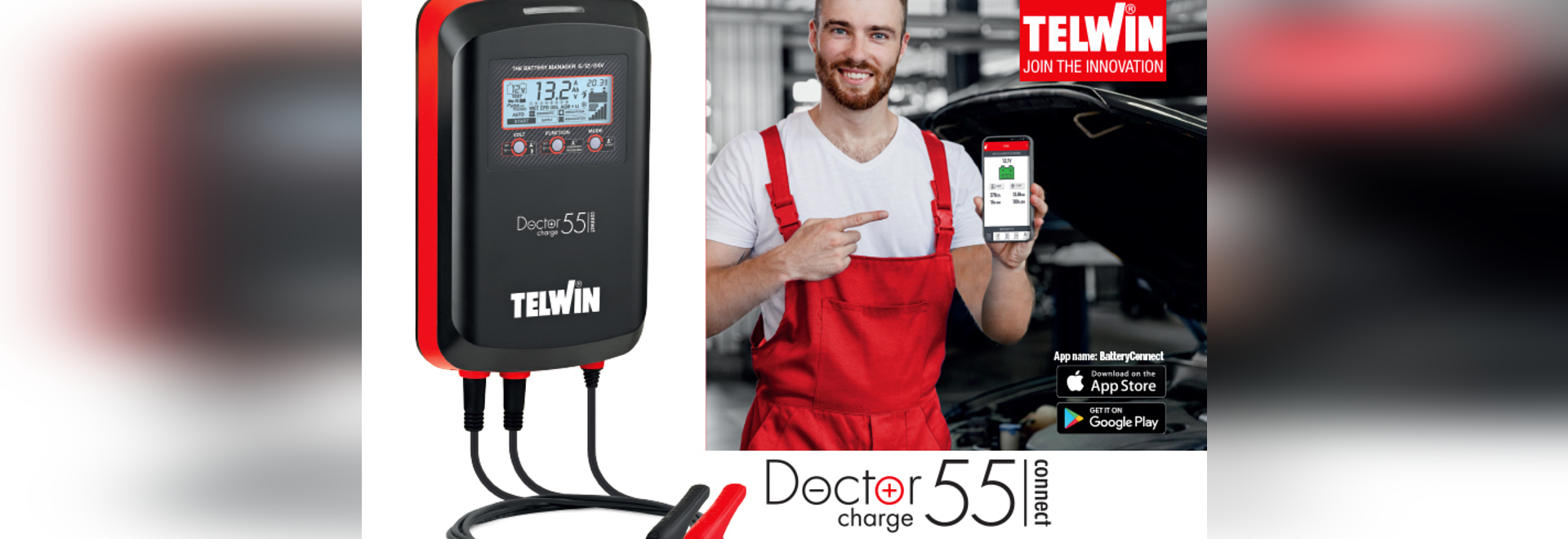 NEW DOCTOR CHARGE 55 CONNECT - Via della Tecnica, 3, 36030 Villaverla VI, Italy - TELWIN