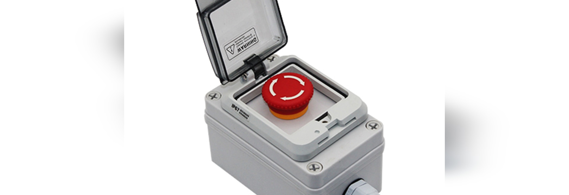 Waterproofing junction box with Emergency Stopper and transparent ...