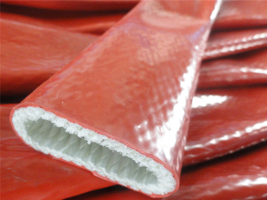 Heat protective fiberglass sleeve with fire sleeve under high ...