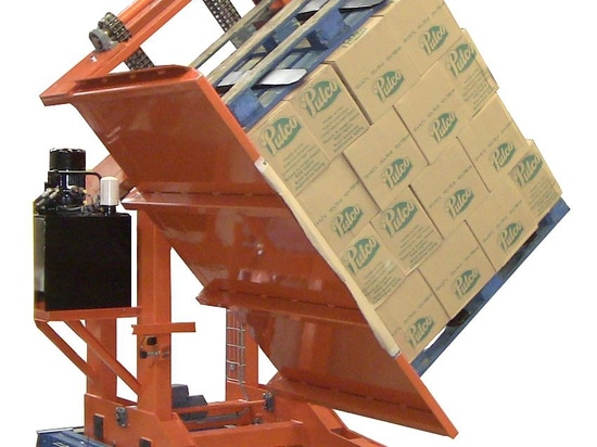 Automatic in-line pallet tilter - TECAUMA