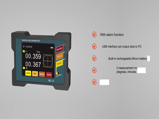 Precise Clinometer with LED Display Single Dual Axis Clinometer Digital ...
