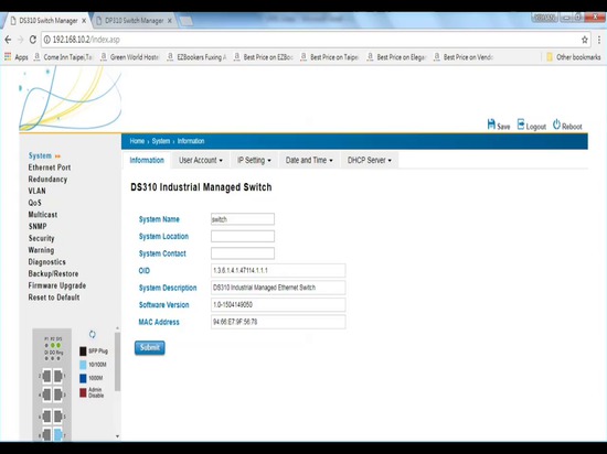 The latest redundancy standard ITU T G.8032 v2 ERPS is supported by ...