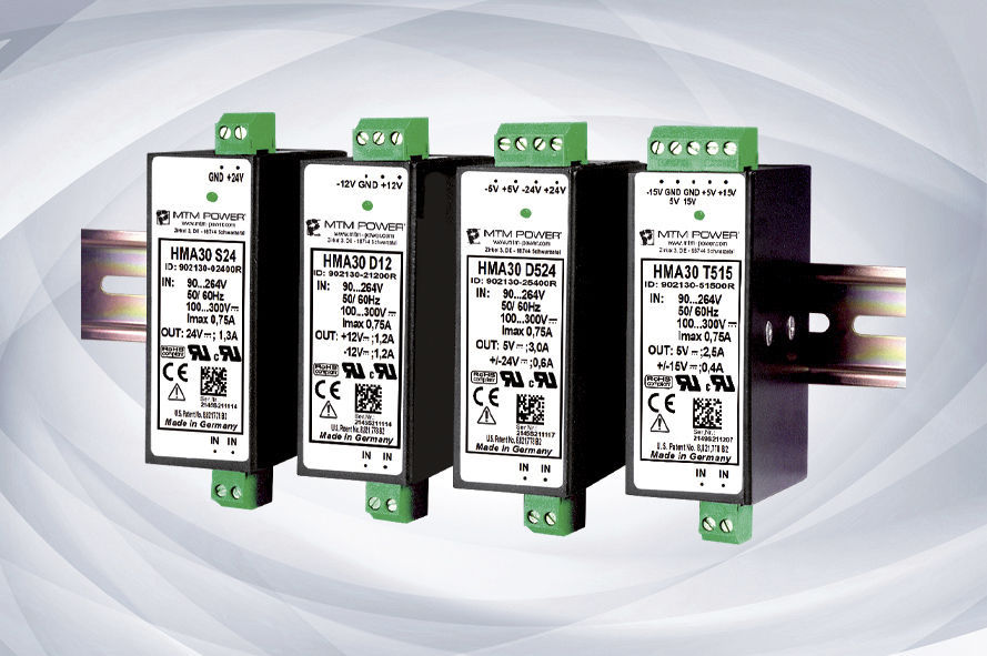 DINレール電源 - HMA30 D series - MTM Power Messtechnik Mellenbach GmbH - DC/DC / AC/DC / デュアル出力
