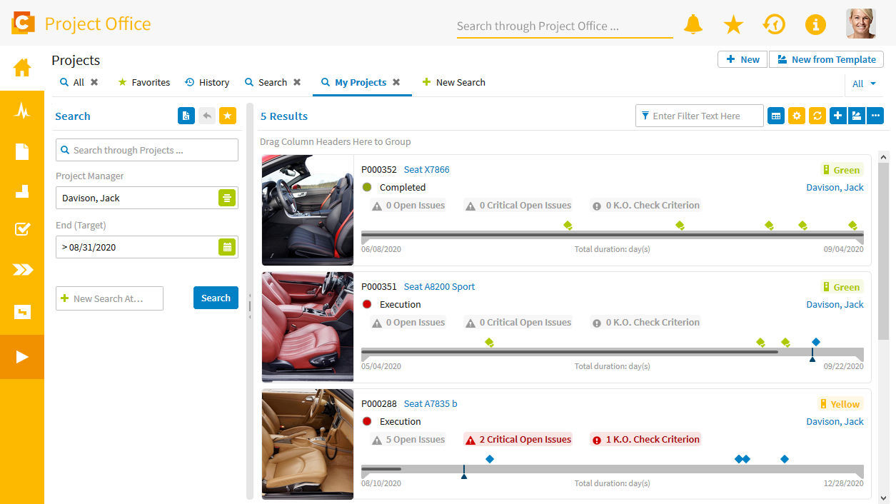 プロジェクト管理ソフトウェア - Project management - CONTACT Software GmbH - モニタリング ...