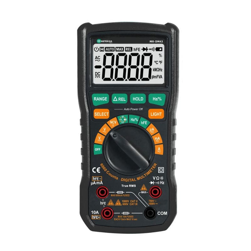 デジタルマルチメーター - MR-DM43 - METERIVA - 携帯型 / 1000 V / 10 A