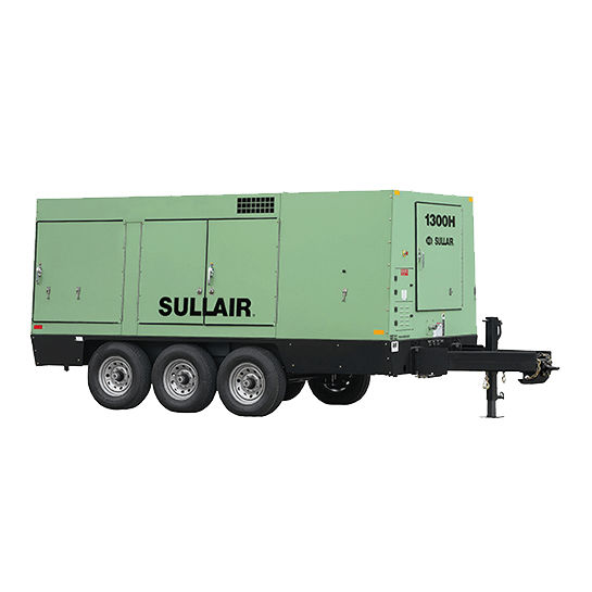ロータリーコンプレッサー - 1300H - SULLAIR - エア / ディーゼルモーター付 / 移動型