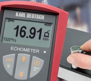 壁厚さ計 - ECHOMETER 1077 DATA - KARL DEUTSCH - 携帯型 / A-scan / 高解像度