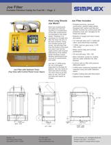 Joe Filter - Simplex - PDF Catalogs | Technical Documentation | Brochure