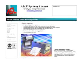 AP1200 Easy Load Thermal Panel Printer. - ABLE Systems - PDF Catalogs | Technical Documentation ...