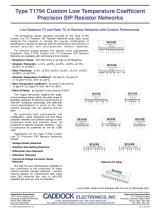 High Performance Resistor Networks:Type 1794 - Caddock Electronics - PDF Catalogs | Technical ...