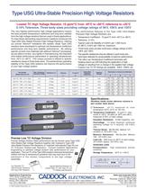 Type USG Ultra-Stable Low TC Precision High Voltage Resistors - Caddock ...