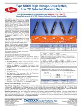 Type USGS High Voltage, Ultra-Stable,Low TC Selected Resistor Sets ...