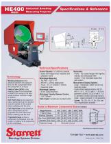 HE400 HORIZONTAL BENCHTOP MEASURING PROJECTOR - STARRETT - PDF Catalogs ...