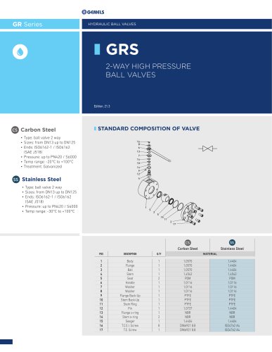 GE2 - Gemels S.p.A. - PDF Catalogs | Technical Documentation | Brochure
