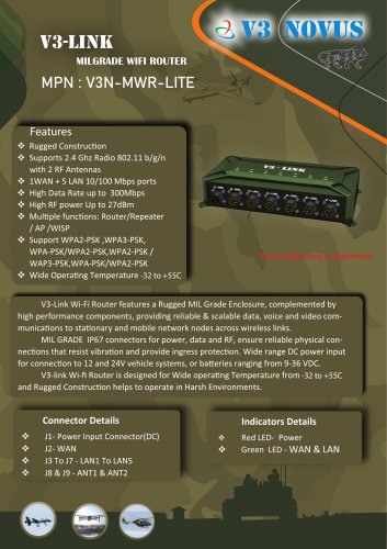 16 Port- MILGRADE WIFI ROUTER - V3Novus Pvt Ltd - PDF Catalogs ...