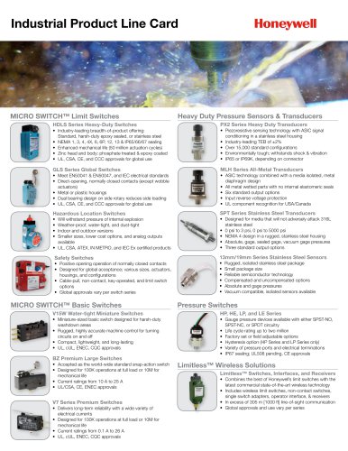 Honeywell Products Catalog - Catalog Library