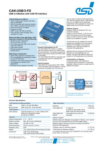 Data Sheet CAN-CBX-REL4/2 - esd electronics gmbh - PDF Catalogs | Technical Documentation | Brochure