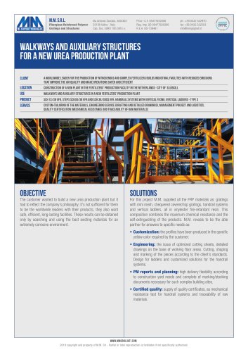 WALKWAYS AND AUXILIARY STRUCTURES FOR A NEW UREA PRODUCTION PLANT - M.M ...