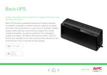 Back-UPS - APC - PDF Catalogs | Technical Documentation | Brochure