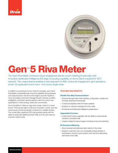 Gen5 Riva Polyphase Meter - Itron - PDF Catalogs | Technical ...
