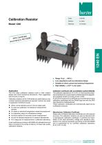 Data sheet - Calibration Resistor Modelserie 1240 - burster ...