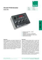 Data Sheet - Decade Pt100 Simulator Model 4501 - burster präzisionsmesstechnik gmbh & co kg ...
