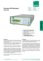 Data Sheet - Precision RTD Simulator Model 4530 - burster ...