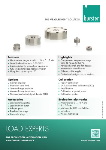 Data sheet Model 8552/Model 8451 (2025) - burster präzisionsmesstechnik ...