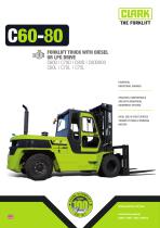 Diesel forklift - C80D900 - CLARK Material Handling - ride-on / outdoor ...