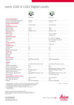 Leica LS Digital Levels Data Sheet - Leica Geosystems - PDF Catalogs ...
