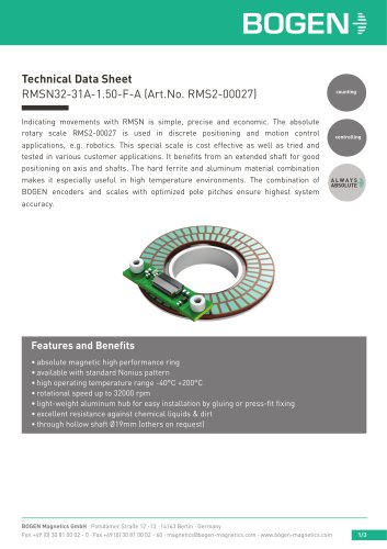 RMSN - BOGEN Magnetics GmbH - PDF Catalogs | Technical Documentation ...