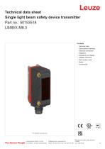 Technical data sheet Single light beam safety device transmitter ...
