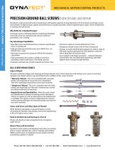 Ball Screw - Dynatect Manufacturing, Inc. - PDF Catalogs | Technical ...