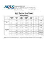 MAX 500W (MFSC-500) Cutting Data Sheet - Maxphotonics Co., Ltd - PDF ...