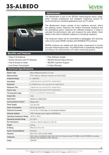 Relative Humidity, Ambient Temperature and Pressure Sensor (3S-RH&AT&PS) - SEVEN Sensor ...