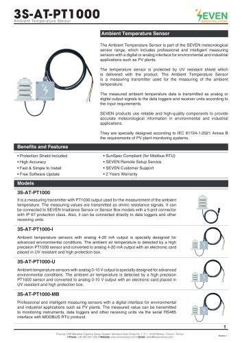 Relative Humidity, Ambient Temperature and Pressure Sensor (3S-RH&AT&PS) - SEVEN Sensor ...