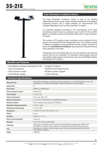 Multi-Orientation Irradiance Sensor (3S-4IS) - SEVEN Sensor Solutions ...