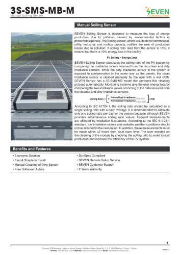 Manual Soiling Sensor with HMI (3S-SMS-MB-HMI) - SEVEN Sensor Solutions - PDF Catalogs ...